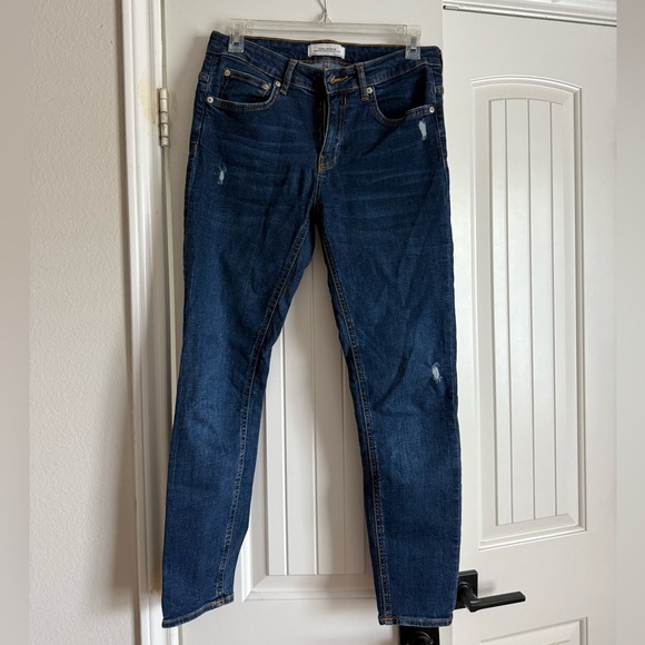 Zara | Jeans | Zara Womens Deep Blue Skinny Jeans | Poshmark